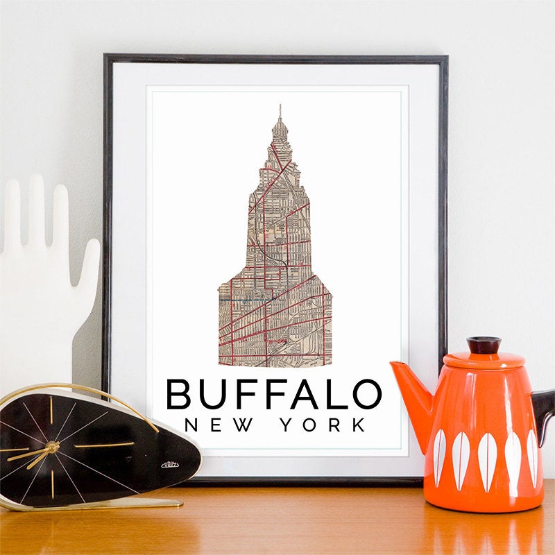 Buffalo Print Buffalo Skyline Buffalo Art Buffalo Poster | Etsy