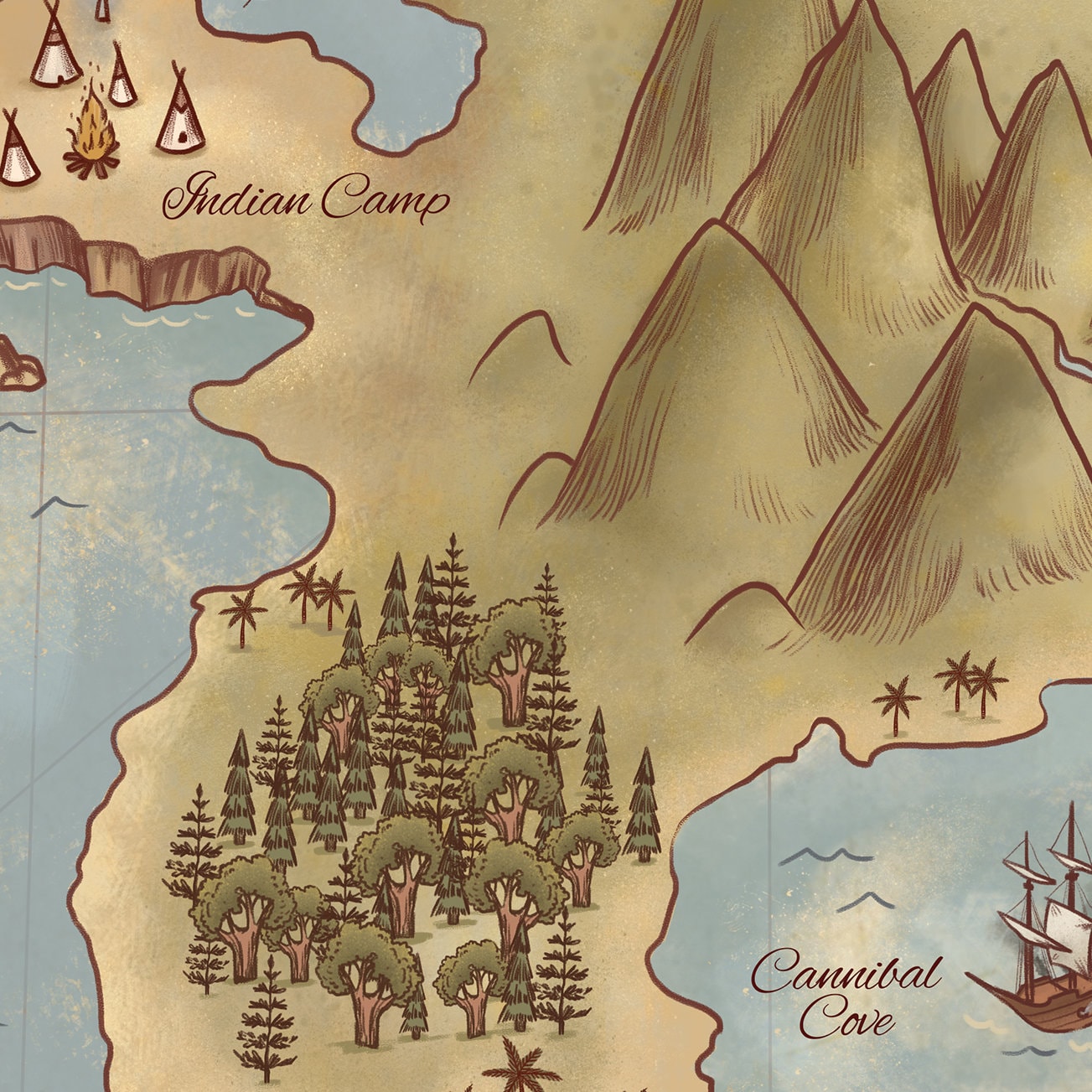 Neverland Mapa Peter Pan Nursery Decor, Regalo Del Día De las Madres ...