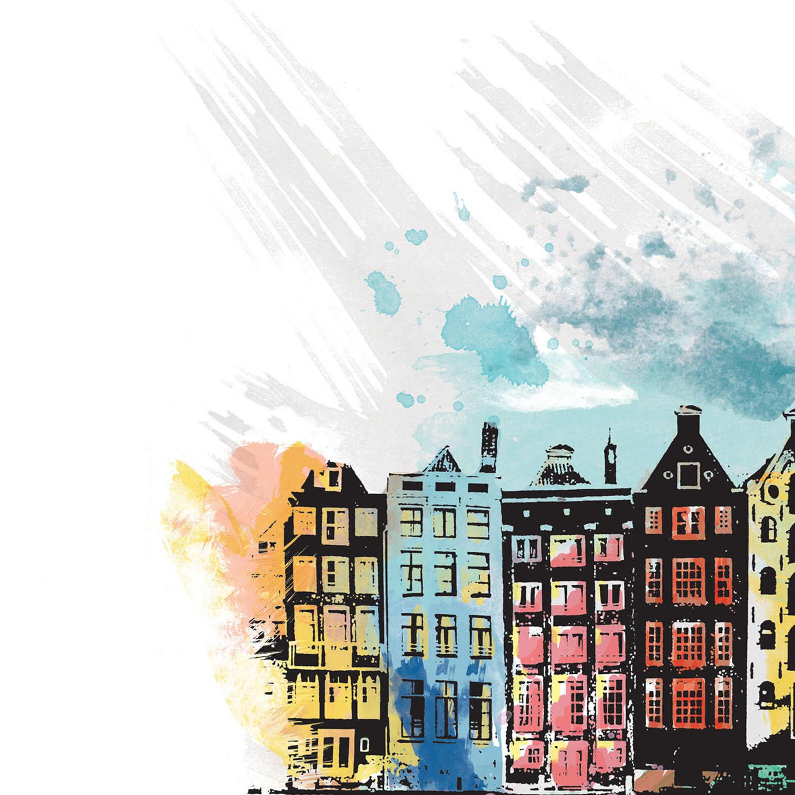 Amsterdam Print Amsterdam Skyline Amsterdam Art Amsterdam - Etsy