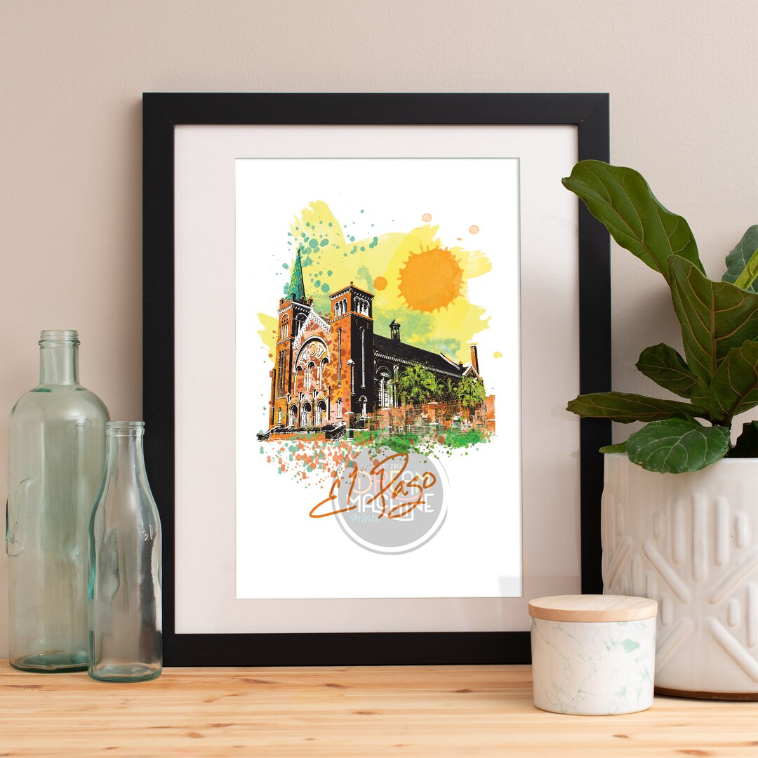 El Paso Print, El Paso Skyline, El Paso Art, El Paso Poster, El Paso ...