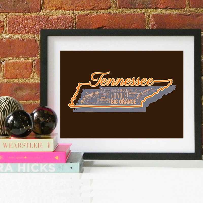 Tennessee State Print Tennessee Art Tennessee Poster Tennessee | Etsy