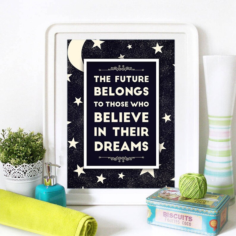 Motivational Poster the Future Belongs Inspirational Quote | Etsy