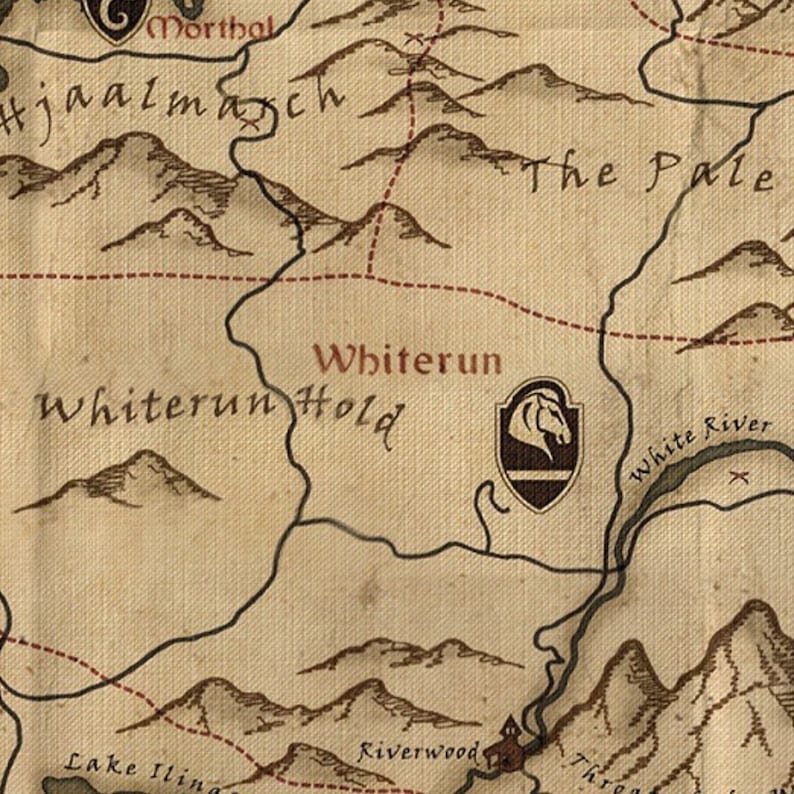 Skyrim Map Skyrim Poster Skyrim Art Skyrim Print Skyrim | Etsy