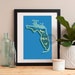 Florida State Print Florida Art Florida Poster Florida - Etsy