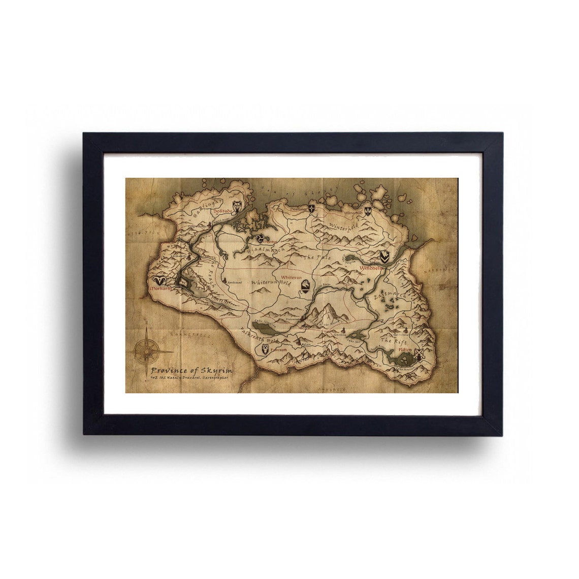 Skyrim Map Skyrim Poster Skyrim Art Skyrim Print Skyrim | Etsy