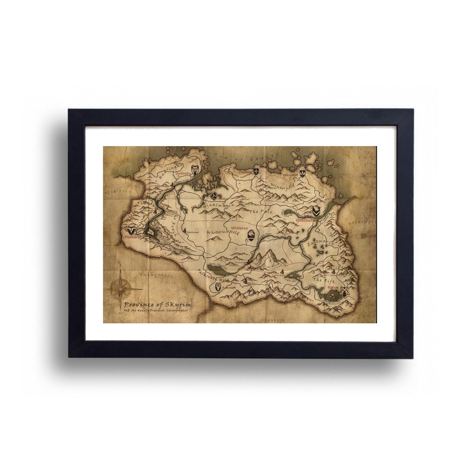 Skyrim Map Skyrim Poster Skyrim Art Skyrim Print Skyrim | Etsy