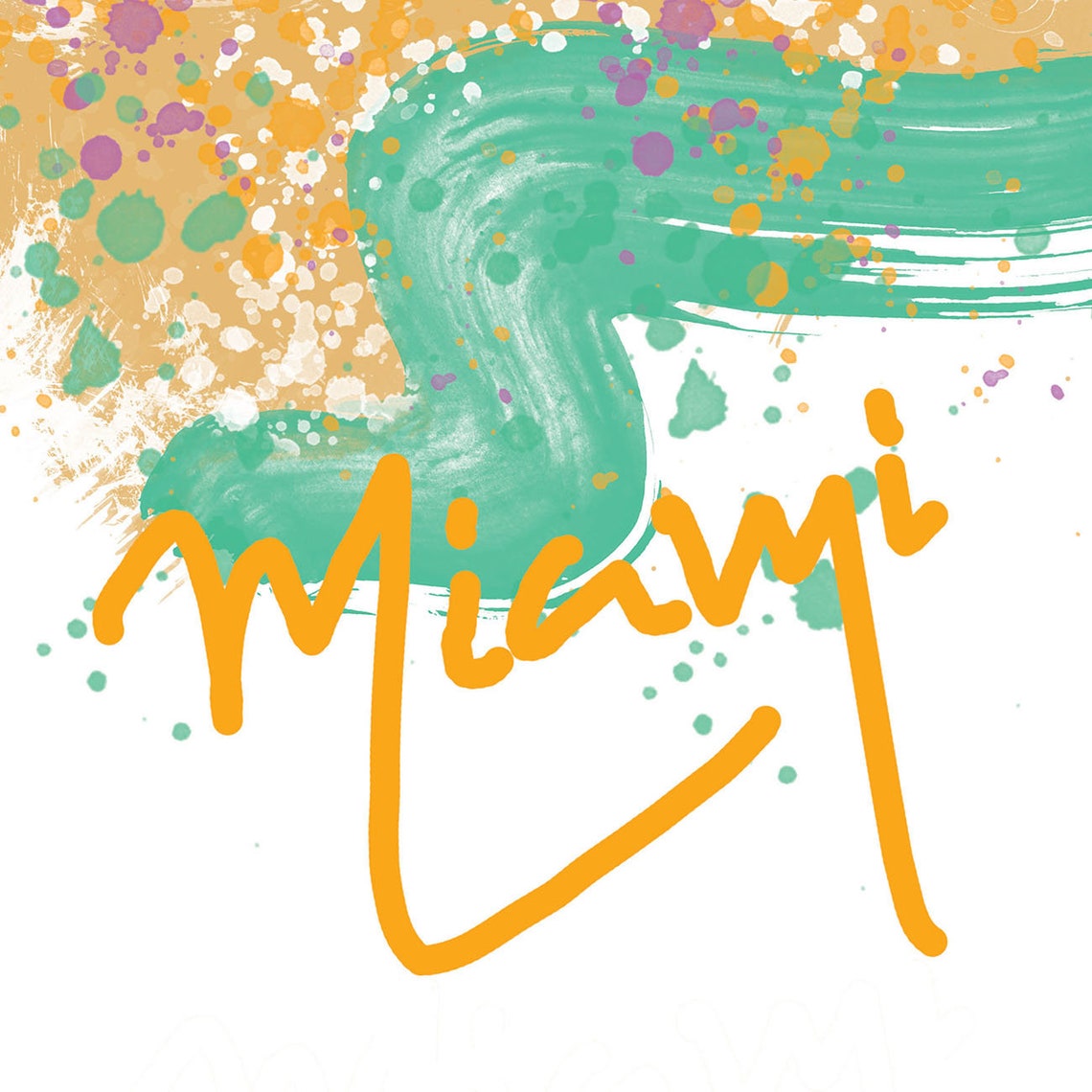 Miami Print Miami Skyline Miami Art Miami Poster Miami - Etsy