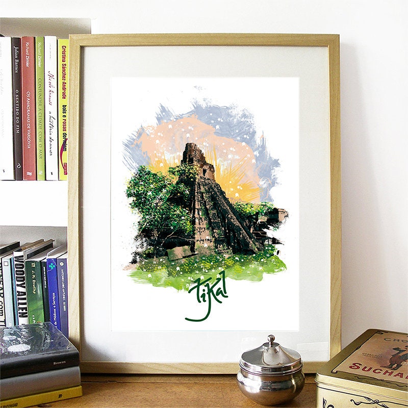 Tikal Guatemala Print Tikal Skyline Tikal Art Tikal Poster - Etsy