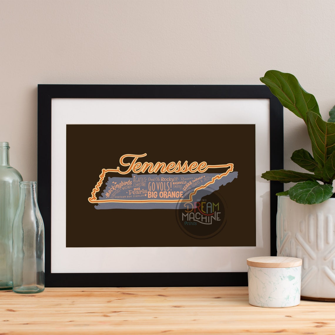 Tennessee State Print Tennessee Art Tennessee Poster - Etsy