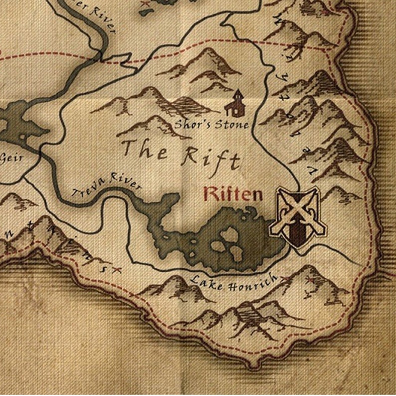 Skyrim Map Skyrim Poster Skyrim Art Skyrim Print Skyrim - Etsy