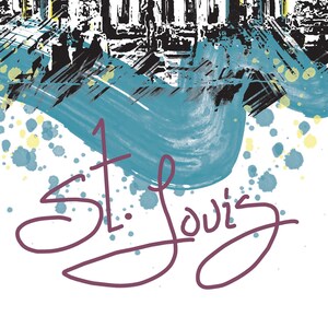 Saint Louis Print, Saint Louis Skyline, Saint Louis Art, Saint Louis ...