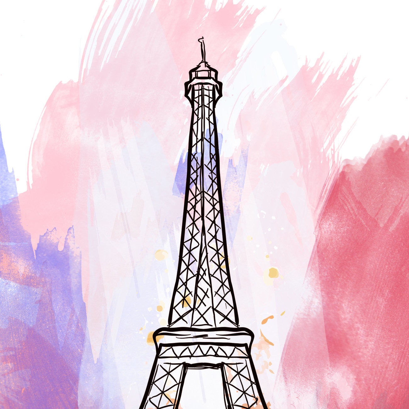 Paris Print Paris Skyline Paris Art Paris Poster Paris | Etsy