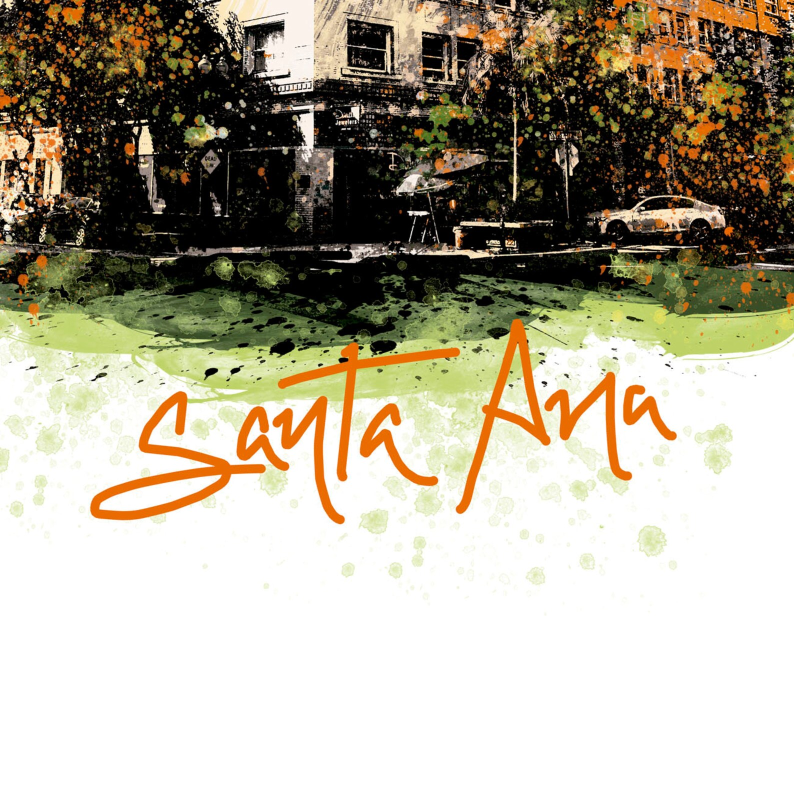 Santa Ana Print Santa Ana Skyline Santa Ana Art Santa Ana - Etsy
