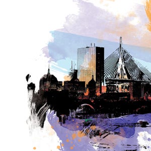 Boston Print, Boston Skyline, Boston Art, Boston Poster, Boston ...