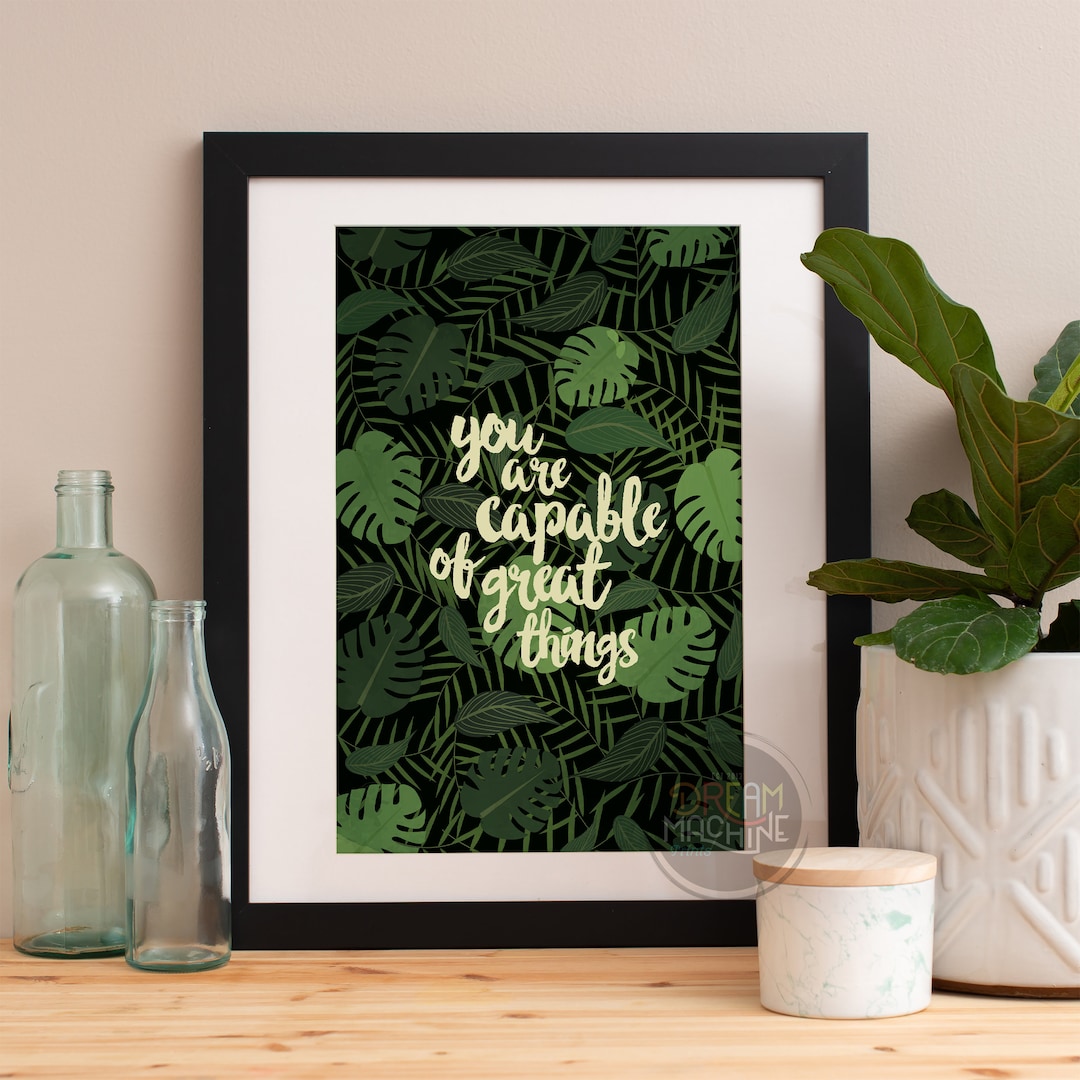 Motivational Poster You Are Capable of Great Things, Inspirational ...