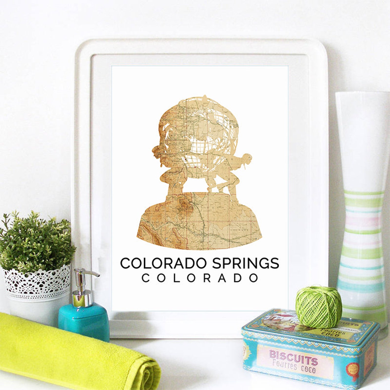 Colorado Springs Print Colorado Springs Skyline Colorado - Etsy