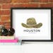 Houston Print, Houston Skyline, Houston Art, Houston Poster, Houston ...