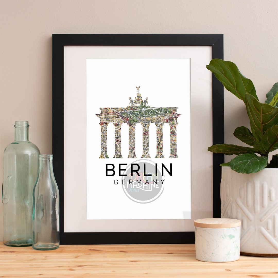 Berlin Skyline Aquarell Kunstdruck: Deutschland Karte Poster - Etsy.de