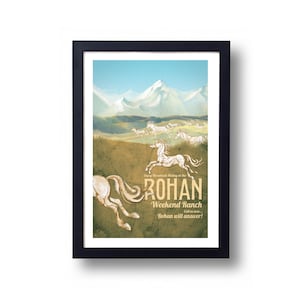 Lord of the Rings Poster Rohan Weekend Ranch Travel Poster, Lord of the ...