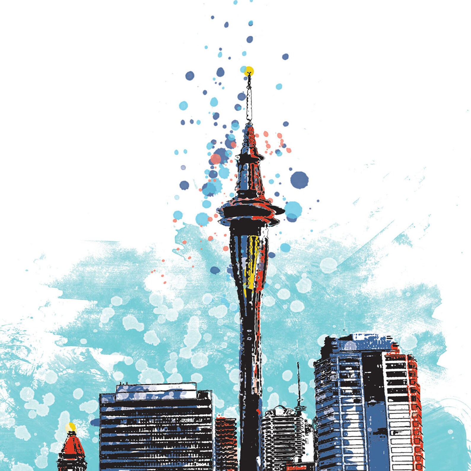 Auckland Print Auckland Skyline Auckland Art Auckland - Etsy