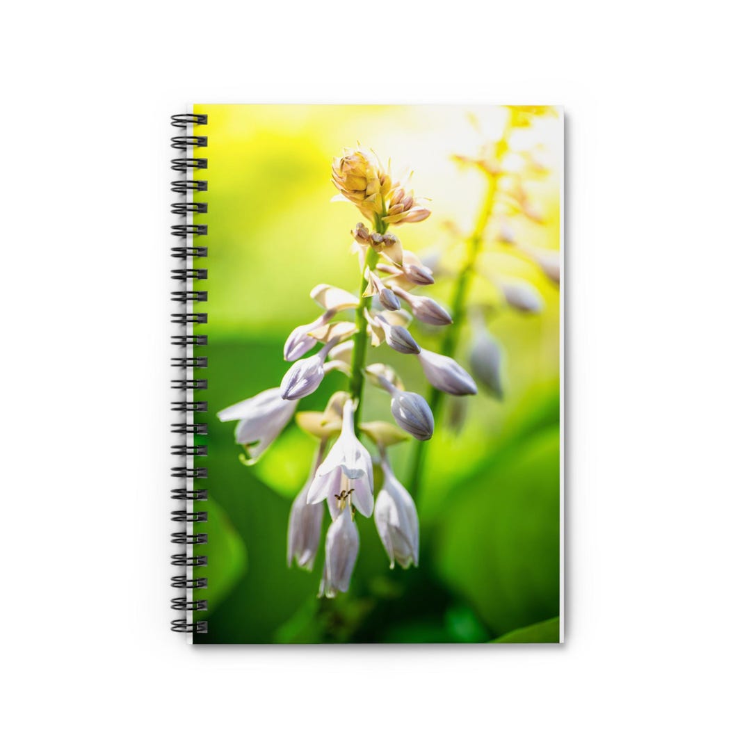 Flower Notebook - Blue Plantain Lily, Ruled Line, Inspirational Journal ...
