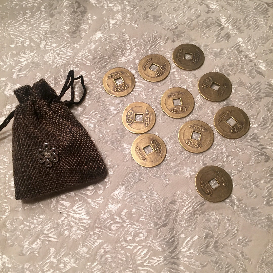 Coins for Divination 9 Infinite Knot Pattern Bag Ulzii Mongolia ...