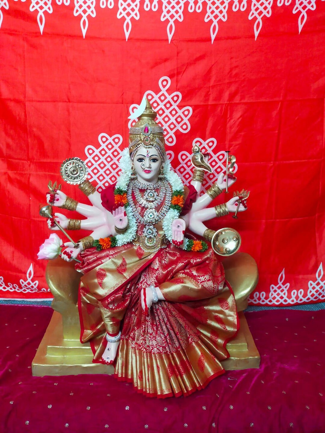 Handmade Durga Maa Indian Fabric Golu Doll - Etsy