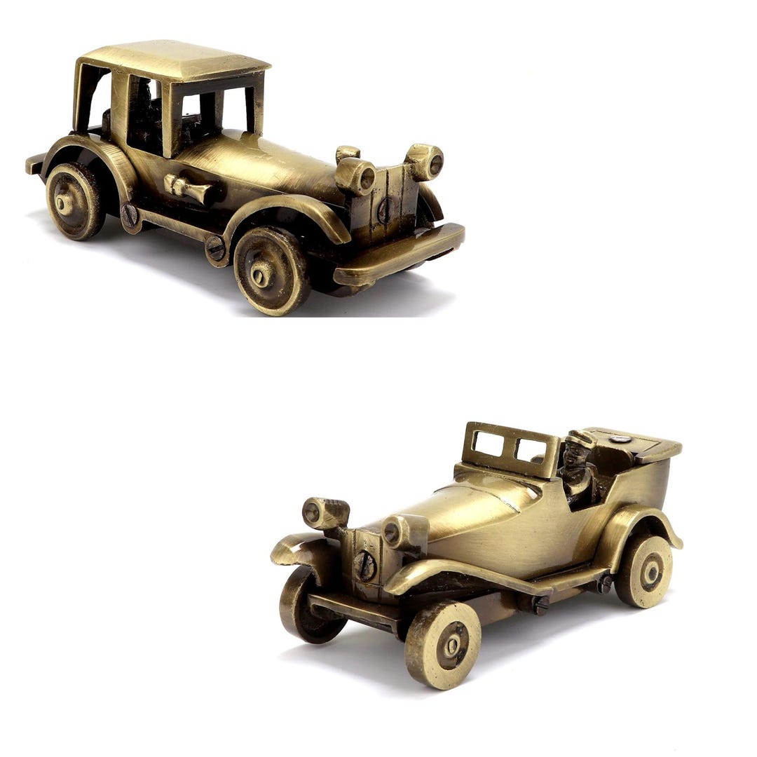 Vintage Car Showpiece Statue for Home, Brass Antique Showpieces for ...