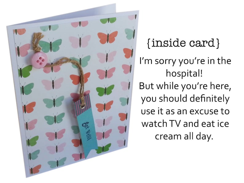 Get well card Hospital Stay Collection card 4 of 4 // | Etsy