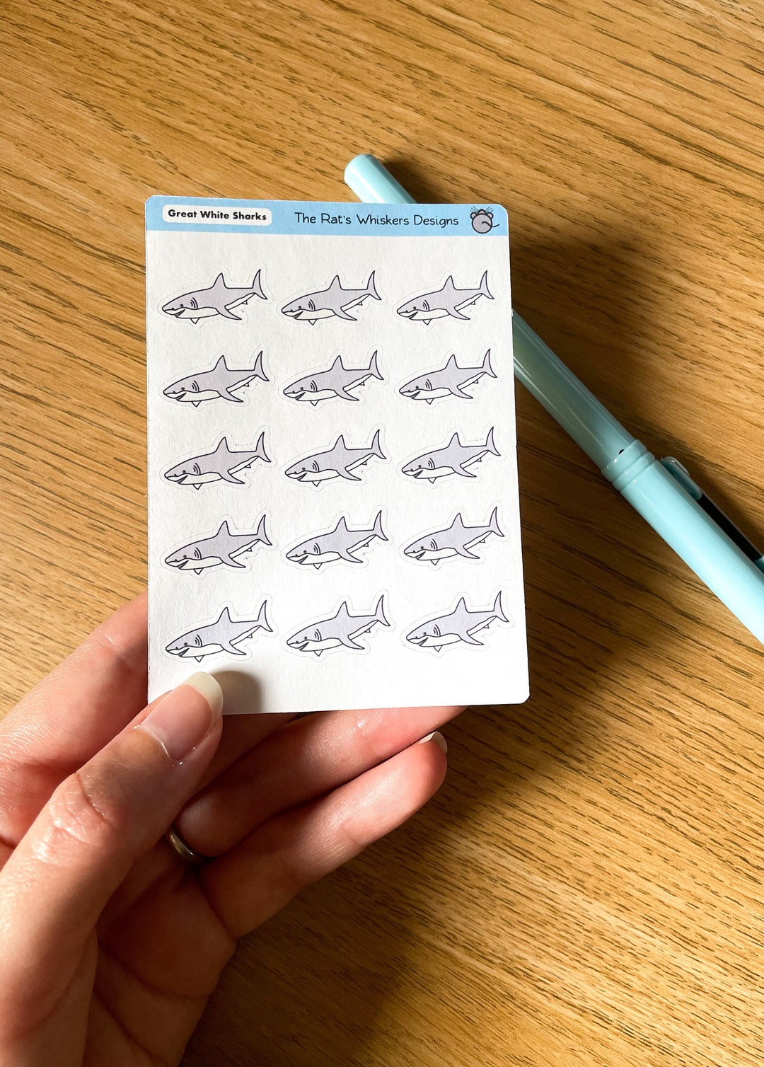 15 Great White Shark Stickers - Etsy