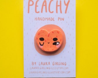 Peach brooch | Etsy