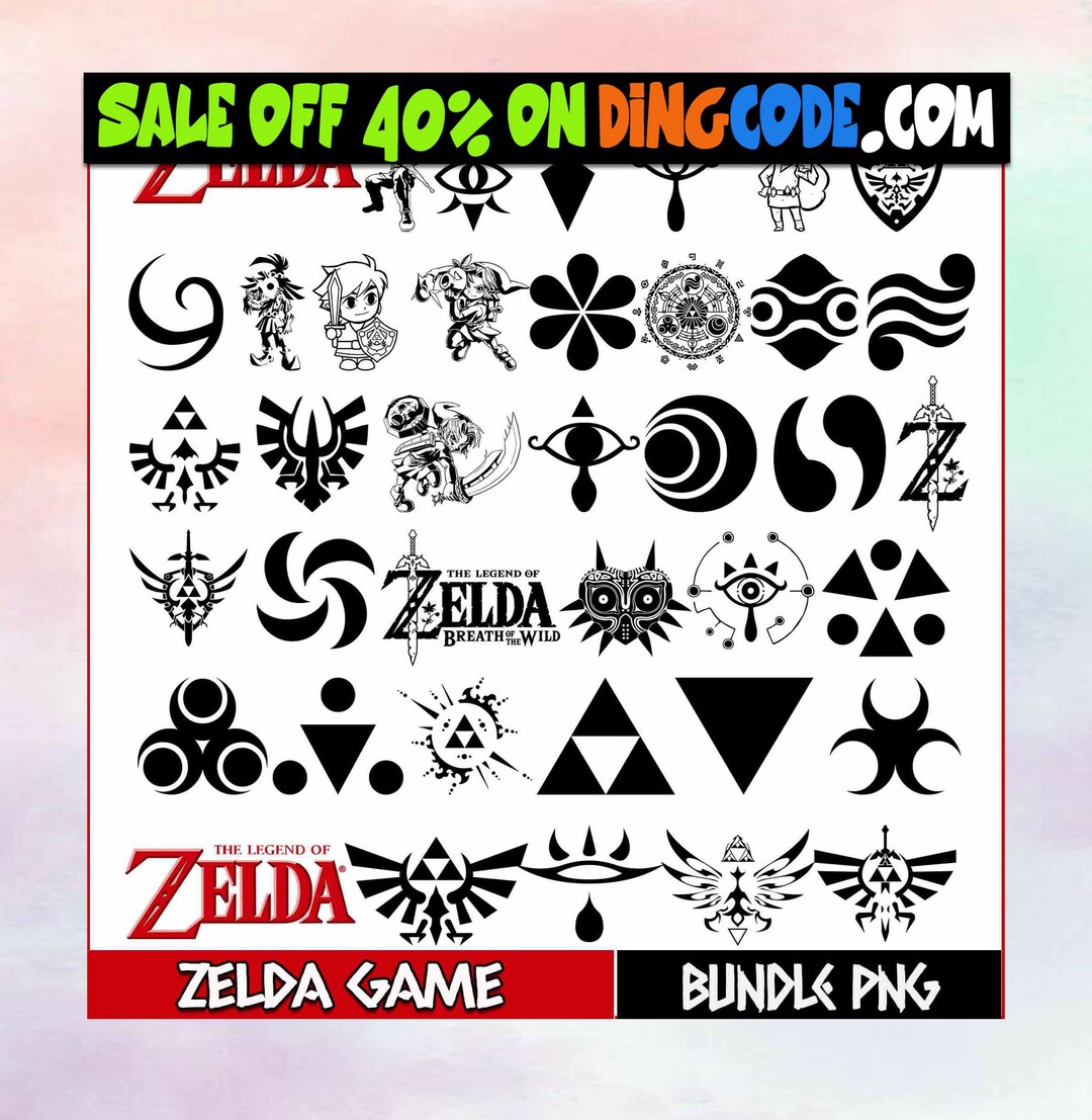 Zelda Game Bundle, Legend of Zelda, Logo Zelda Svg, Cricut Files ...