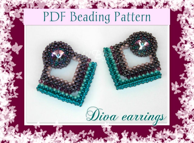 DIY Beading Pattern Diva Earrings / PDF Tutorial With Detailed - Etsy