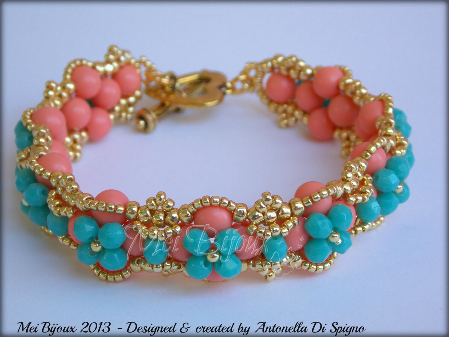 DIY Beading Pattern Soraya Bracelet Made With Right Angle - Etsy