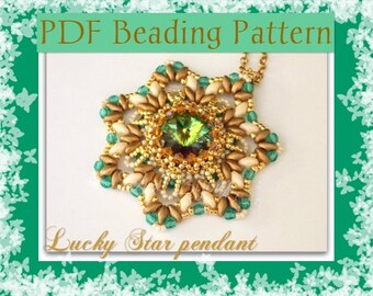 DIY Beading Pattern Boleyn Cross Pendant With Superduo Beads / PDF ...