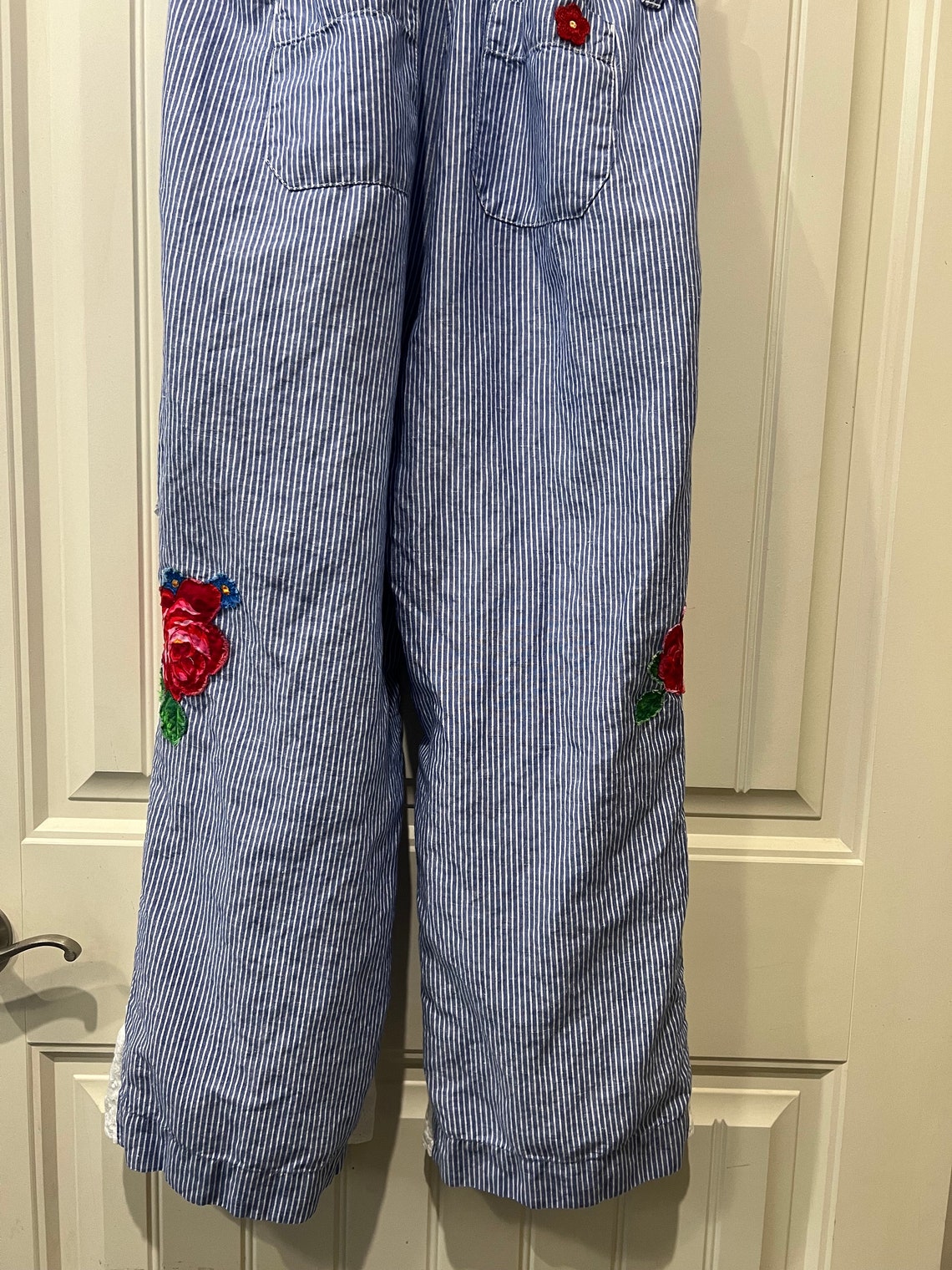 Upcycled Boho Cotton Linen Pants Size 16W Petite Shabby Chic - Etsy