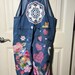 Upcycled Overalls Plus Size 20W Cotton Denim Boho Embellished Patches ...