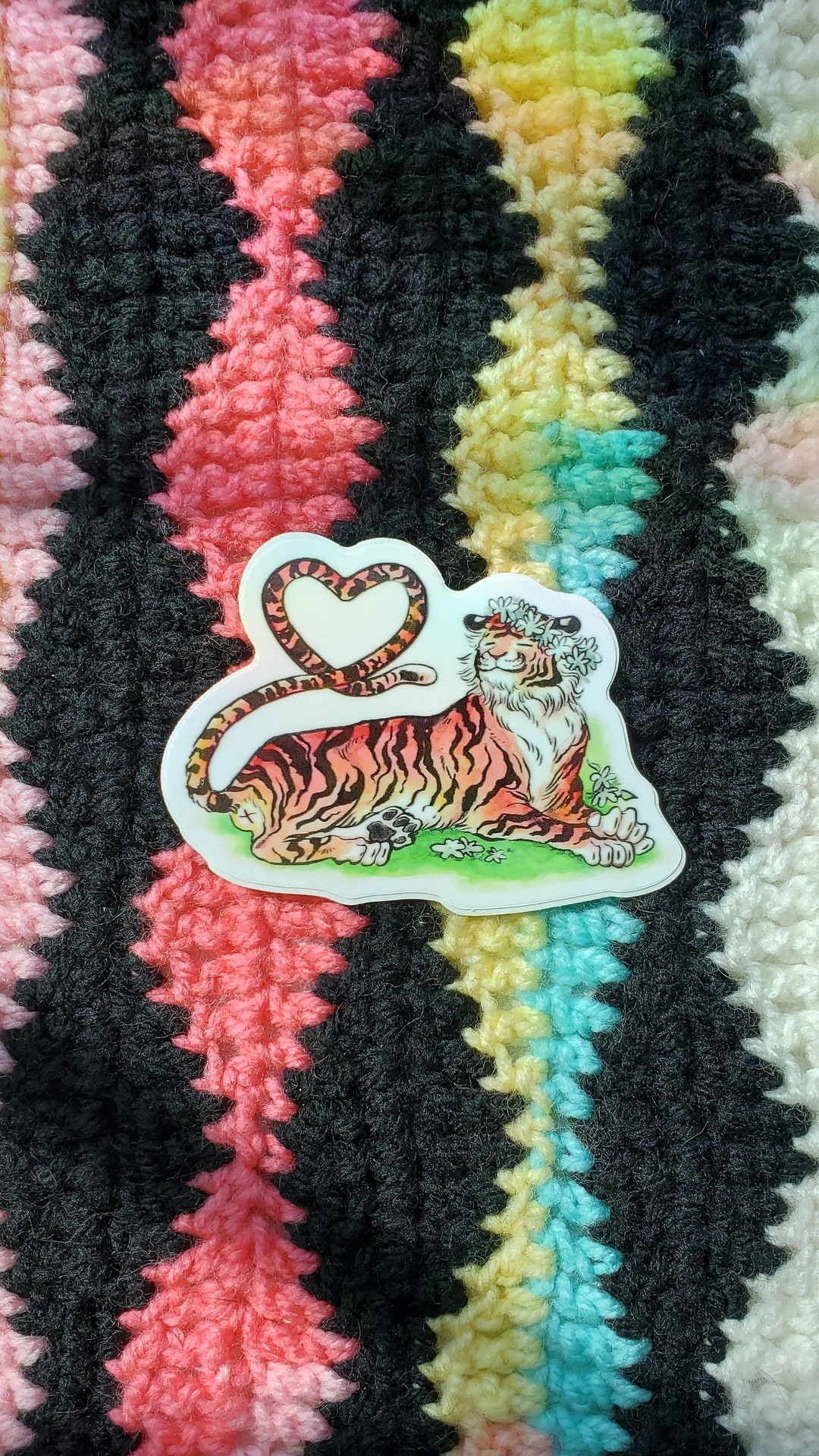 Flower Crown Vinyl Sticker - Etsy