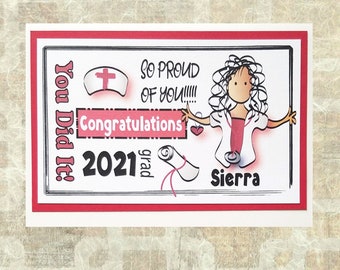 Nurse Graduation Card | Etsy