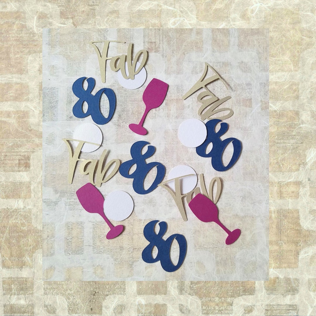 80th Birthday Custom Confetti 80 or Any Age Party Decoration - Etsy