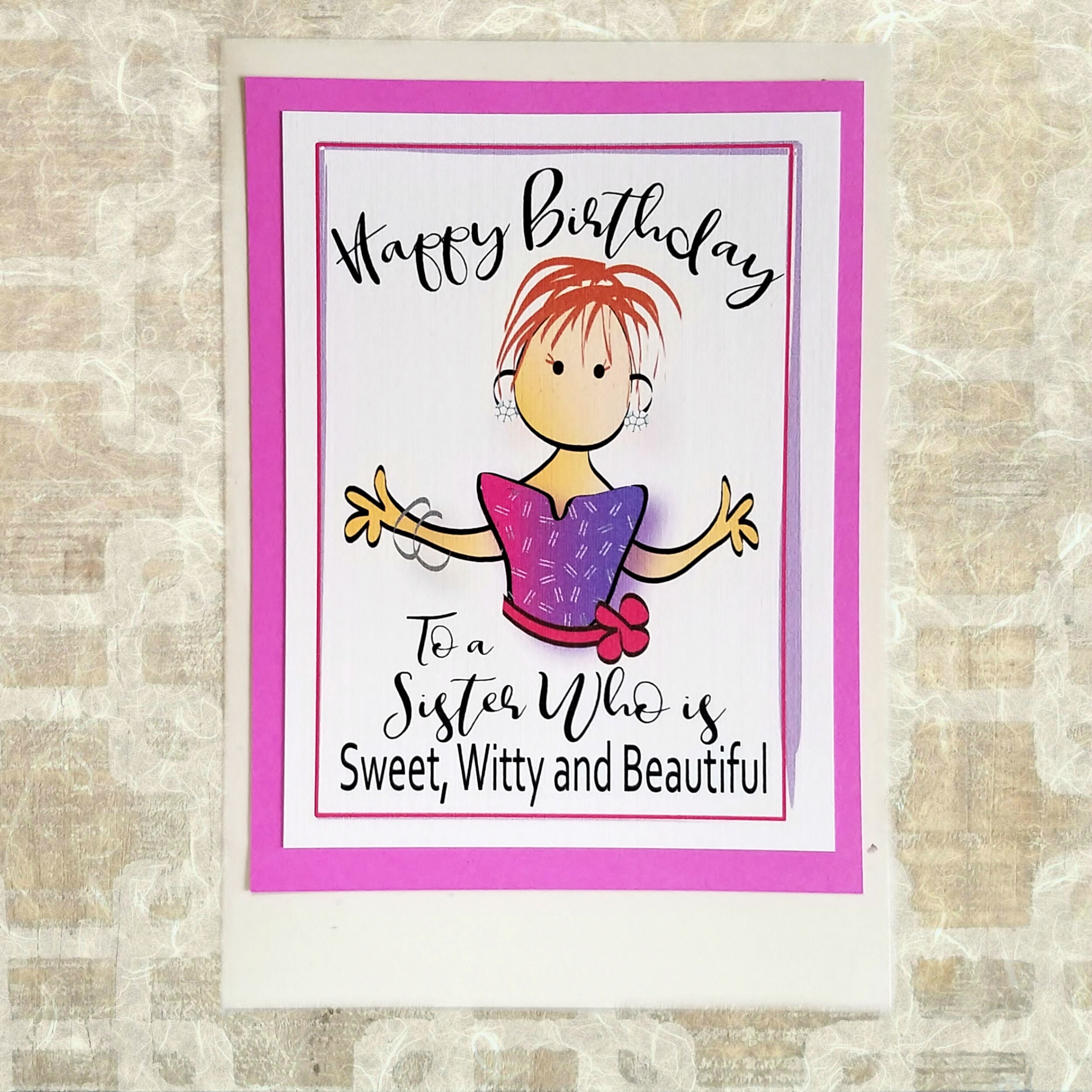 Funny Sister Birthday Cards Printable Birthdayqw