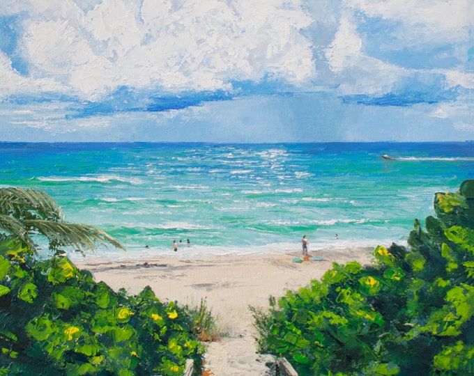 Seascape Oil Painting Tropical Beach Artwork Ocean Scene Art Original ... Seascape Oil Painting Tropical Beach Artwork Ocean Scene Art Original ...