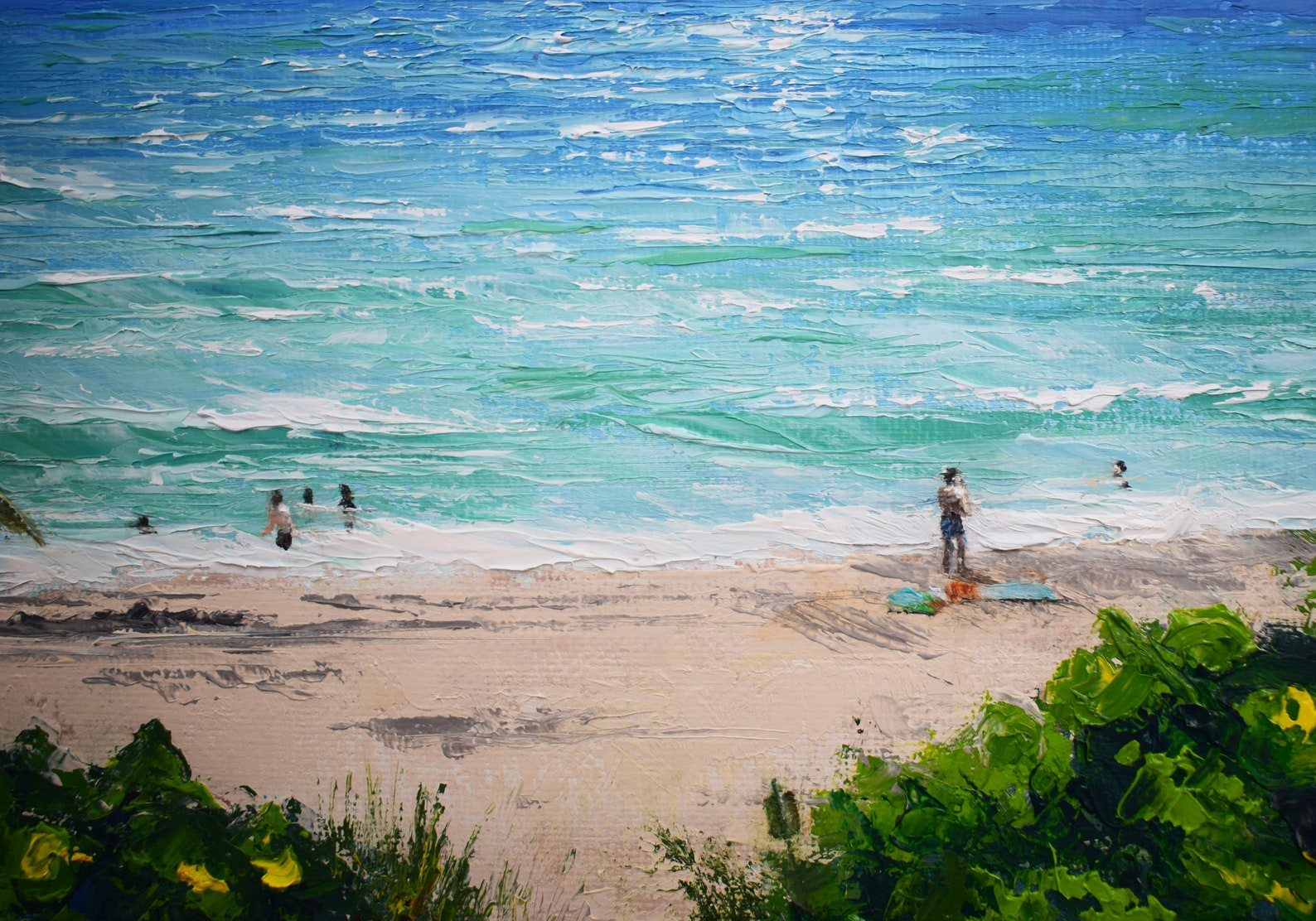 Seascape Oil Painting Tropical Beach Artwork Ocean Scene Art - Etsy Seascape Oil Painting Tropical Beach Artwork Ocean Scene Art - Etsy
