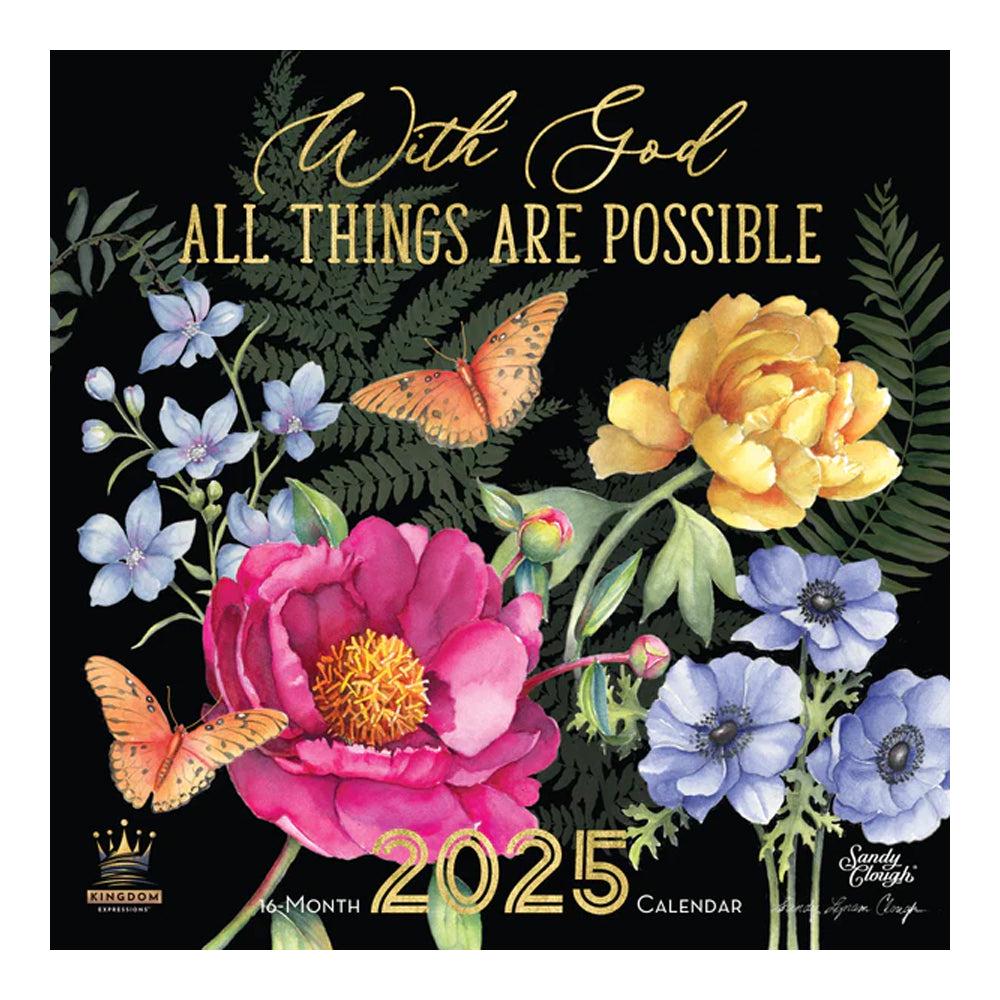 2025 With God, All Things Are Possible Wall Calendar - Etsy
