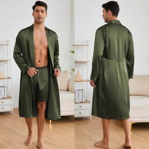 New Robe Suit Solid Color Home Clothes Bathrobe Nightwear Loose Kimono ...
