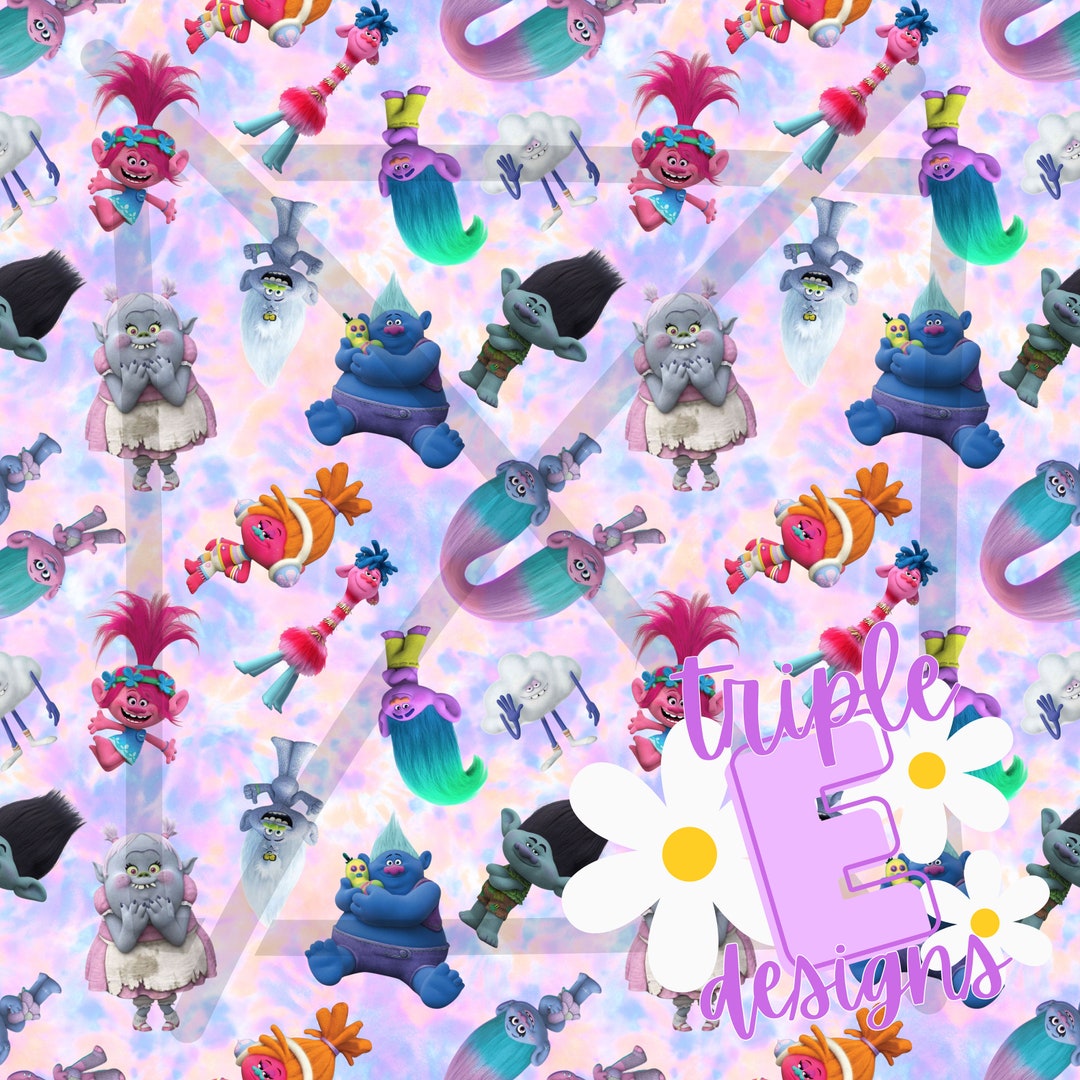 Troll Tie Dye Background Seamless File, Digital Sublimation Pattern ...
