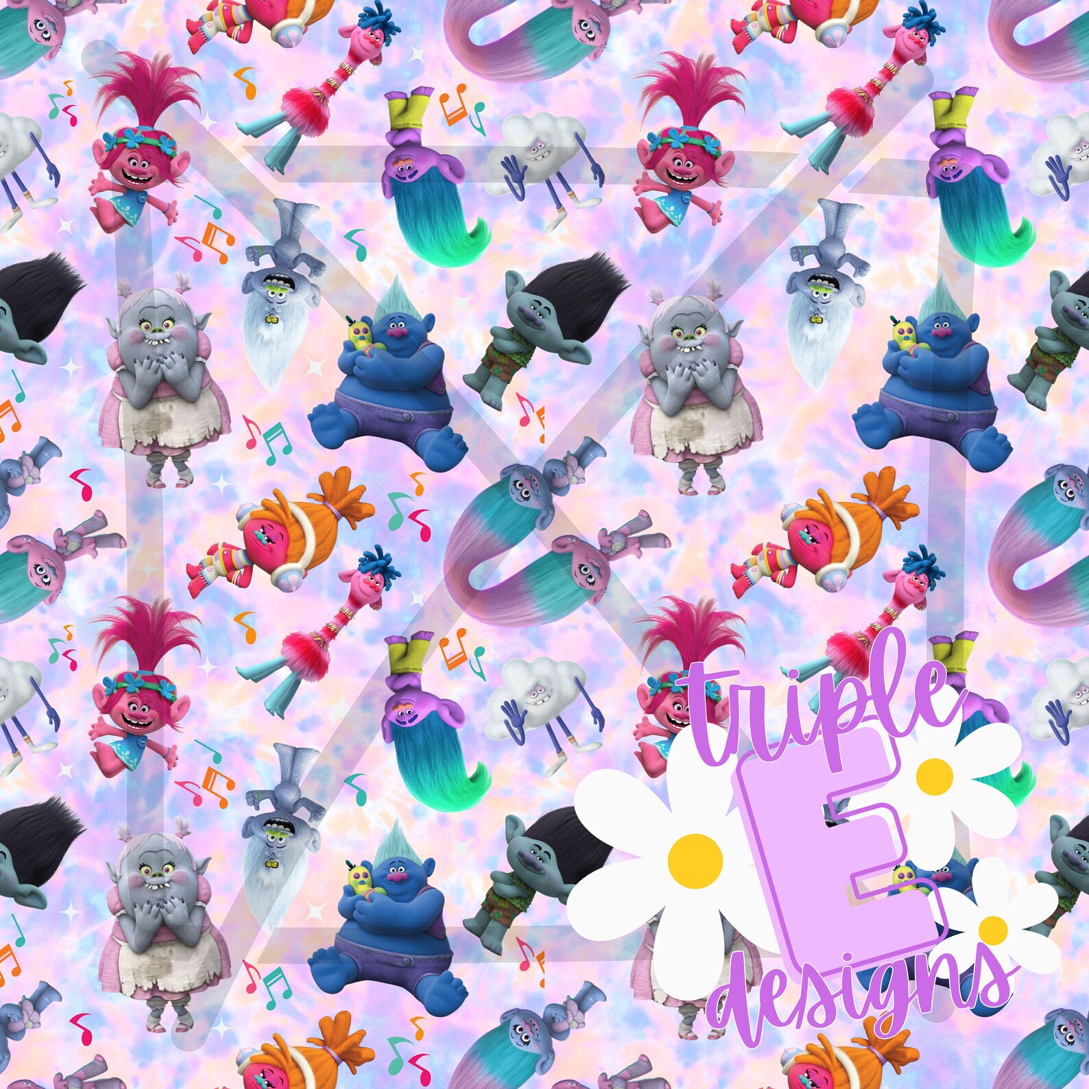 Troll Tie Dye Background Seamless File, Digital Sublimation Pattern ...