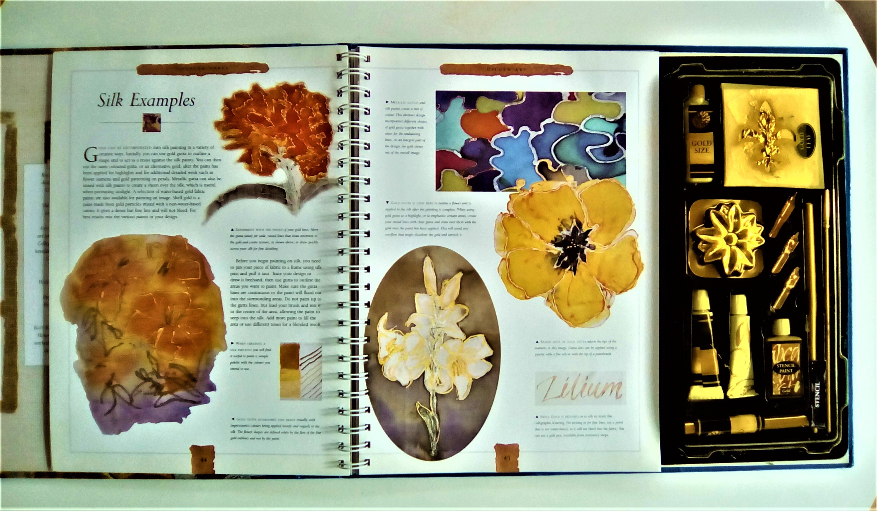 Vintage Gold Art Kit Craft Kit Gilding Gold Leaf Calligraphy Gilt Art ...