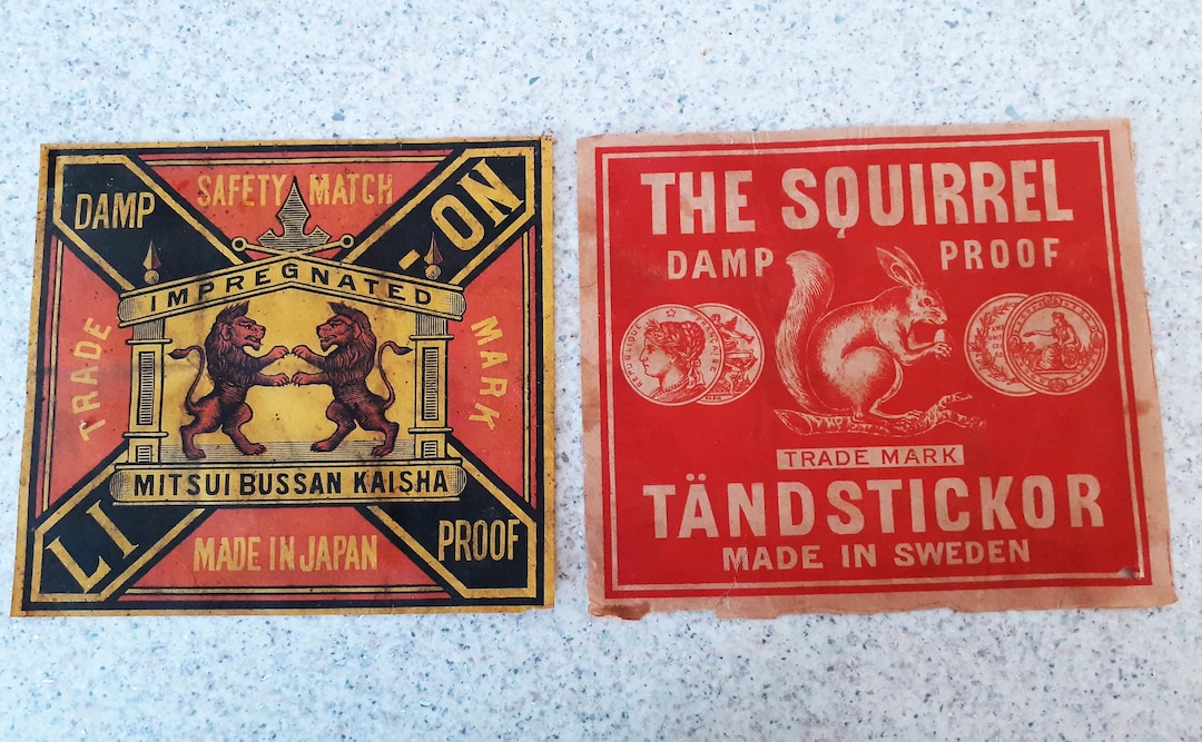 Vintage Matchbox Label, Large Packet Label, 1940s Matchboxes - Etsy