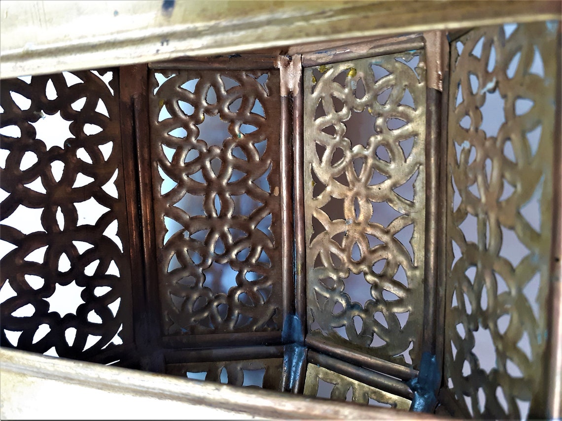 Vintage Moroccan Brass Sconce Lights Islamic Craft - Etsy